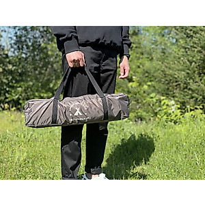 Intermission Camping Tarp and Pole Kit, 10 * 10ft, Waterproof, Lightweight for Camping,Camping tarp with Poles,Waterproof Camping tarp, Backpacking, Outdoor, Picnic, Sunshade,Ultralight Aluminum Pole