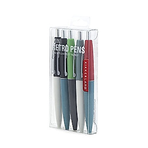 Kikkerland Mini Retro Pens, Set of 5 (4329S)