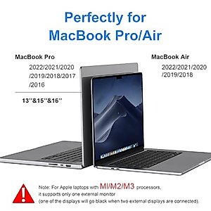 Docking Station for MacBook Pro Air, USB C Docking Station Dual Monitor,Dual HDMI Adapter Hub for Mac MacBook Pro with 2 HDMI(4K @60Hz), 3USB3.0,SD TF Card Reader and 100W PD USB C Port
