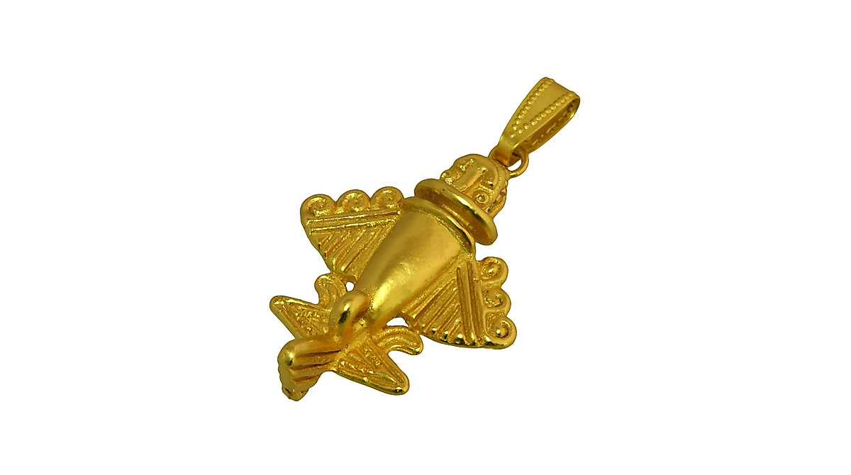 Golden Jet Pendant Necklace | Ancient Jewelry Collectible