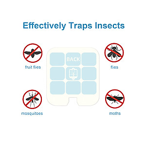 20 Pcs Refill Glue Cards Compatible with Safer Home SH502 Indoor Fly Trap and Dynatrap DT3005W Plug-in Bug Light for Flies, Fruit Flies, Moths, Gnats, and Other Flying Insects