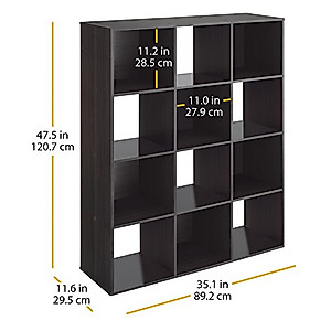 Whitmor 12 Cube Organizer - Espresso