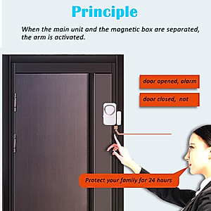 Door Alarm for Home Security, Updated Magnetic Alarm for Kids Safety, Chime Window Alarm Sensor, 110dB, Pool Alarm (2 Pack)
