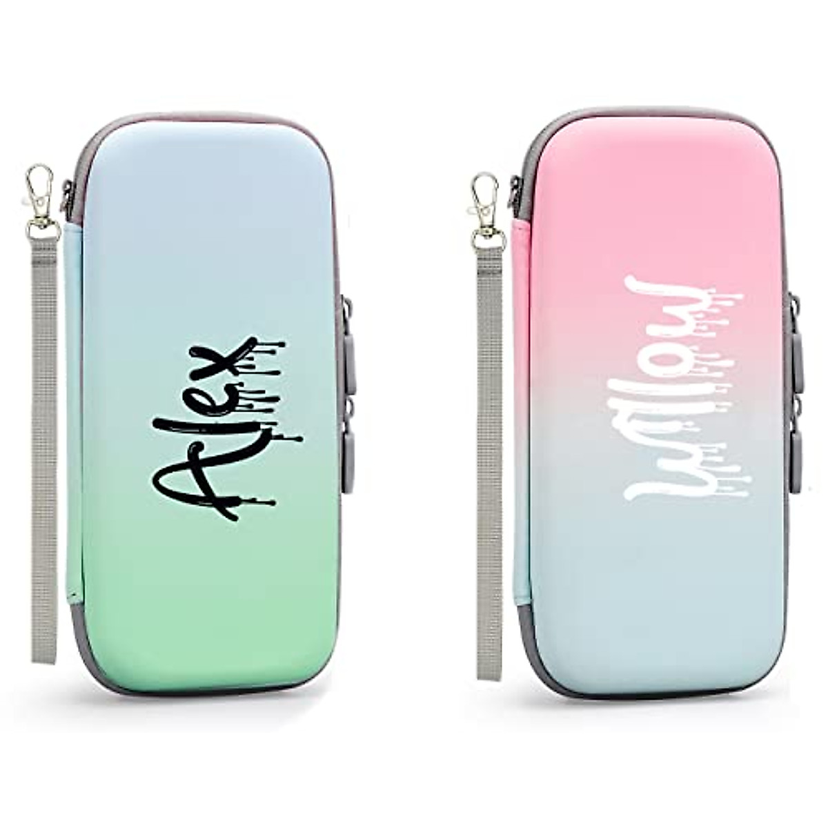 Carry Case Made For Nintendo Switch/Switch OLED Console Custom Name Case with 10 Games Cartridges Protective Cool Groovy 3D Name NC4