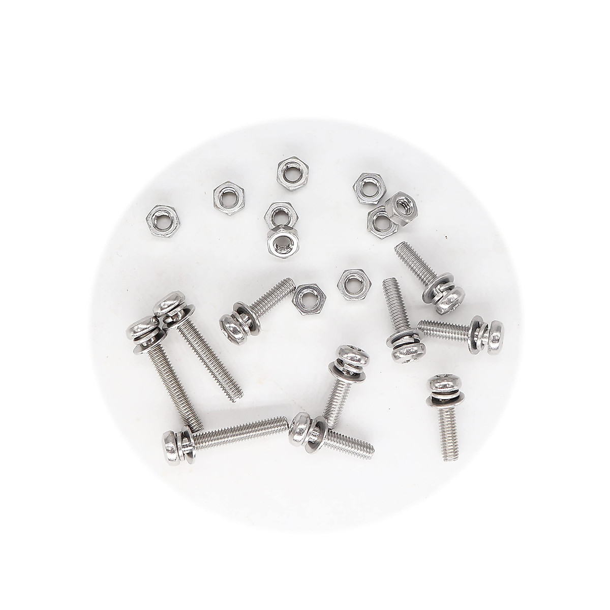 binifiMux 240pcs M4 Torx Pan Head with Pin Security Combine Screws with M4 Hex Nuts Assortment Kit, 304 Stainless Steel, M4 x 6mm/ 8mm/ 12mm / 14mm / 18mm