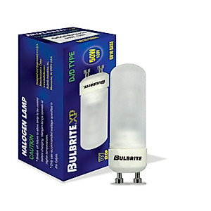Bulbrite Q50FR/GU10 120-Volt Halogen DJD Type Tubular GU10 Bulb, Frosted, 50-Watt