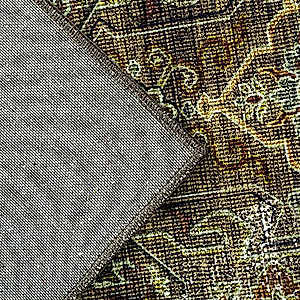 DECOMALL BAOLA Large Area Rugs, Vintage Carpet for Living Room Bedroom, Olive 7'6''x9'6''