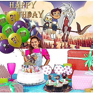 The Owl House Party Supplies Plates Decorations Birthday Cake Topper Banner Decor Backdrop Balloons