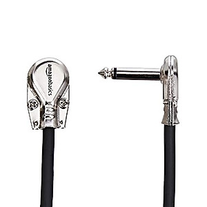 Amazon Basics 1/4 Inch Guitar Patch Auxiliary Cable, 6 Inch, 6-Pack, Black