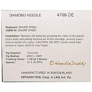 MagLite Turntable Needle Stylus for Shure 3X, 5X, 8X, RS3T, RS3X, RS5T, RS8T, R25XT Upgrade