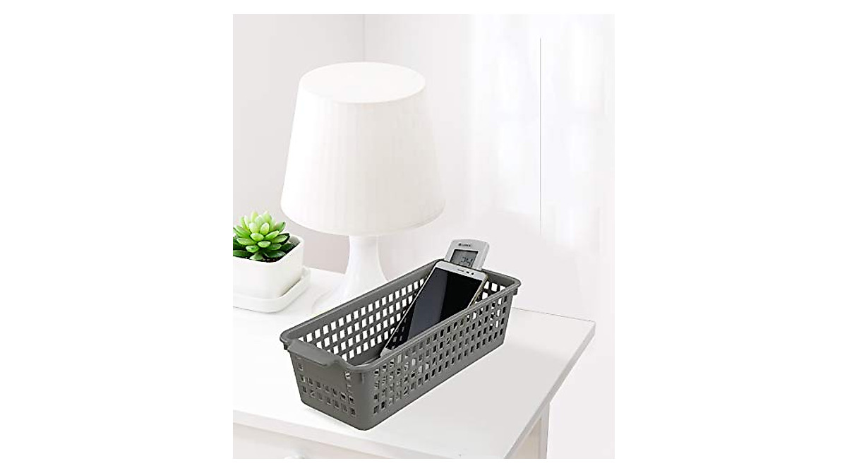 Doryh Slim Grey Basket Trays - 6-Pack Organizer