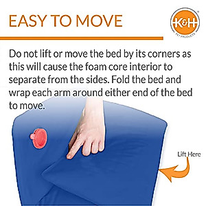 K&H Pet Products Cool Bed III Dog Cooling Mat, Cooling Dog Beds for Large Dogs, Dog Cooling Mat for Dog Carrier, Outdoor Dog Bed Cooling Pad for Dog, Pet Cooling Mat - Blue Large 32 X 44 Inches