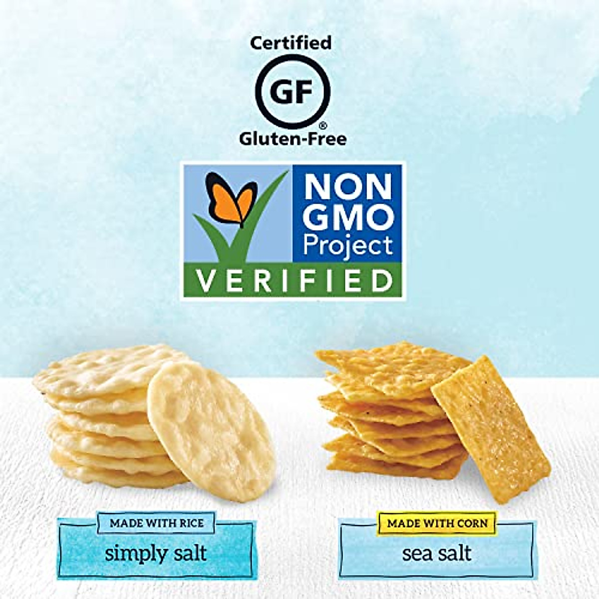 Good Thins Rice & Corn Snacks Gluten Free Crackers Variety Pack, 4 Boxes