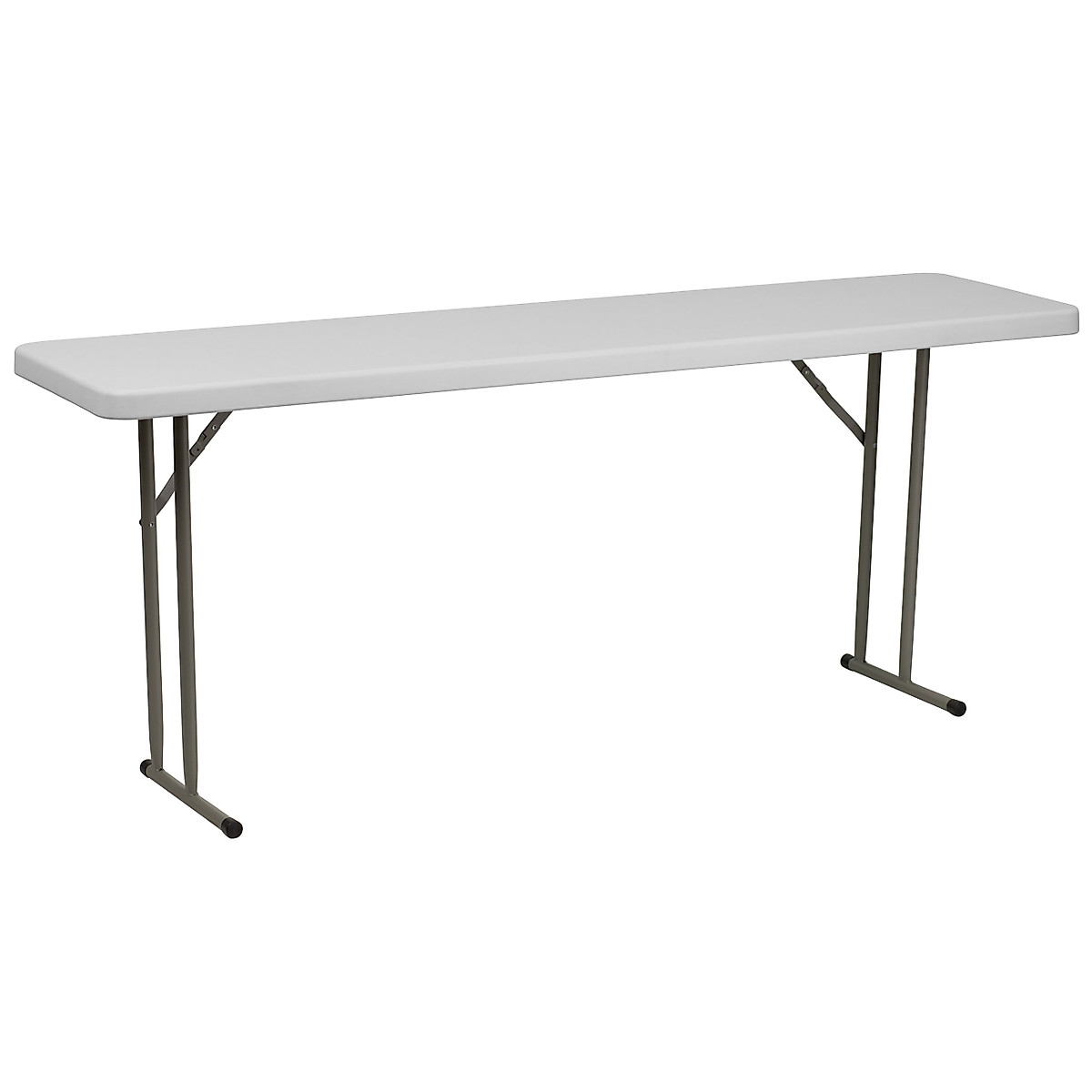 BizChair 6-Foot Rectangle Granite White Plastic Folding Training/Seminar Table