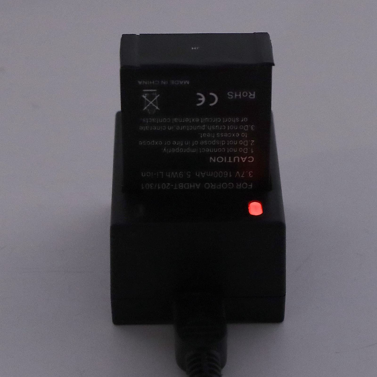 Double USB Charger, 3.7V Voltage 4.2V Output Camera Battery Charger 5V 2A Input USB for Hero 2 3 Camera Battery