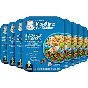 Gerber Mealtime for Toddler Yellow Rice with Chicken & Vegetables, 6.67 Ounce (Pack of 8)