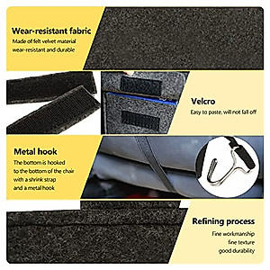 Yonput 1 PC Car Seat Back Organizer Large Capacity Felt Car Storage Bag Durable Multi Function Universal Hanging Car Seat Organizer for Kids and Adults (White)