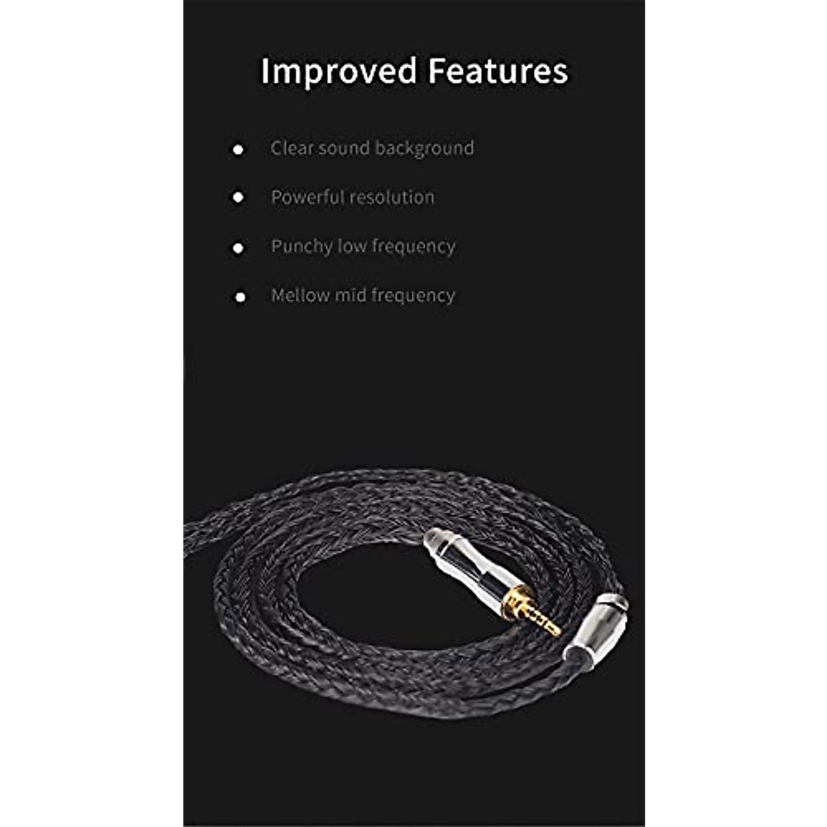 24 Core 2PIN Earphone Cable-KBEAR [Show] Upgrade Cable, 5N OFC Silver Plated Cable, IEM Detachable Cable with2.5mm Plug, Suit for AS06 AS10 ZS10 T2 PRO I3Pro Starsea Aurora Meteor (2PIN2.5, Black)