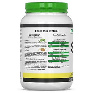 PEScience Select Vegan Plant Based Protein Powder, Chocolate, 27 Serving, Pea and Brown Rice Blend