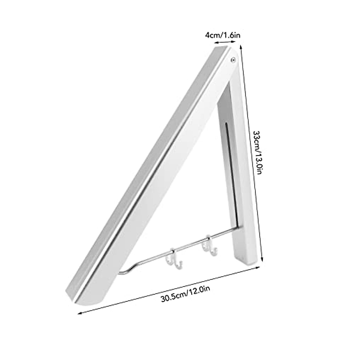 plplaaoo Clothes Drying Rack,Wall Mounted Drying Rack,Durable Aluminum Folding Clothes Drying Rack,Retractable Clothes Hanger Rack for Laundry Room Closet Storage Organization(Silver)