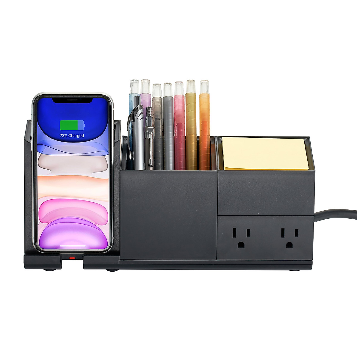 Bostitch Konnect Qi Certified Wireless Charging Desk Accessory Kit with Pencil Cups