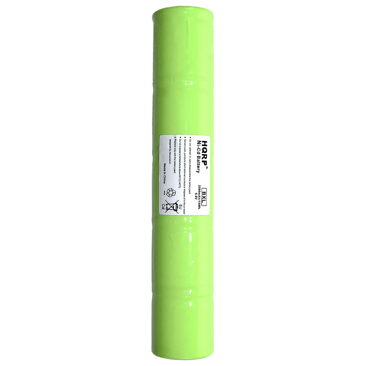 HQRP Ni-Cd 1/2D 6V 2500mAh Rechargeable Battery Works with Maglite 201701/40070249 / ESR4EE3060 / ET2600D / ML5000 / N38AF008A Battery Replacement