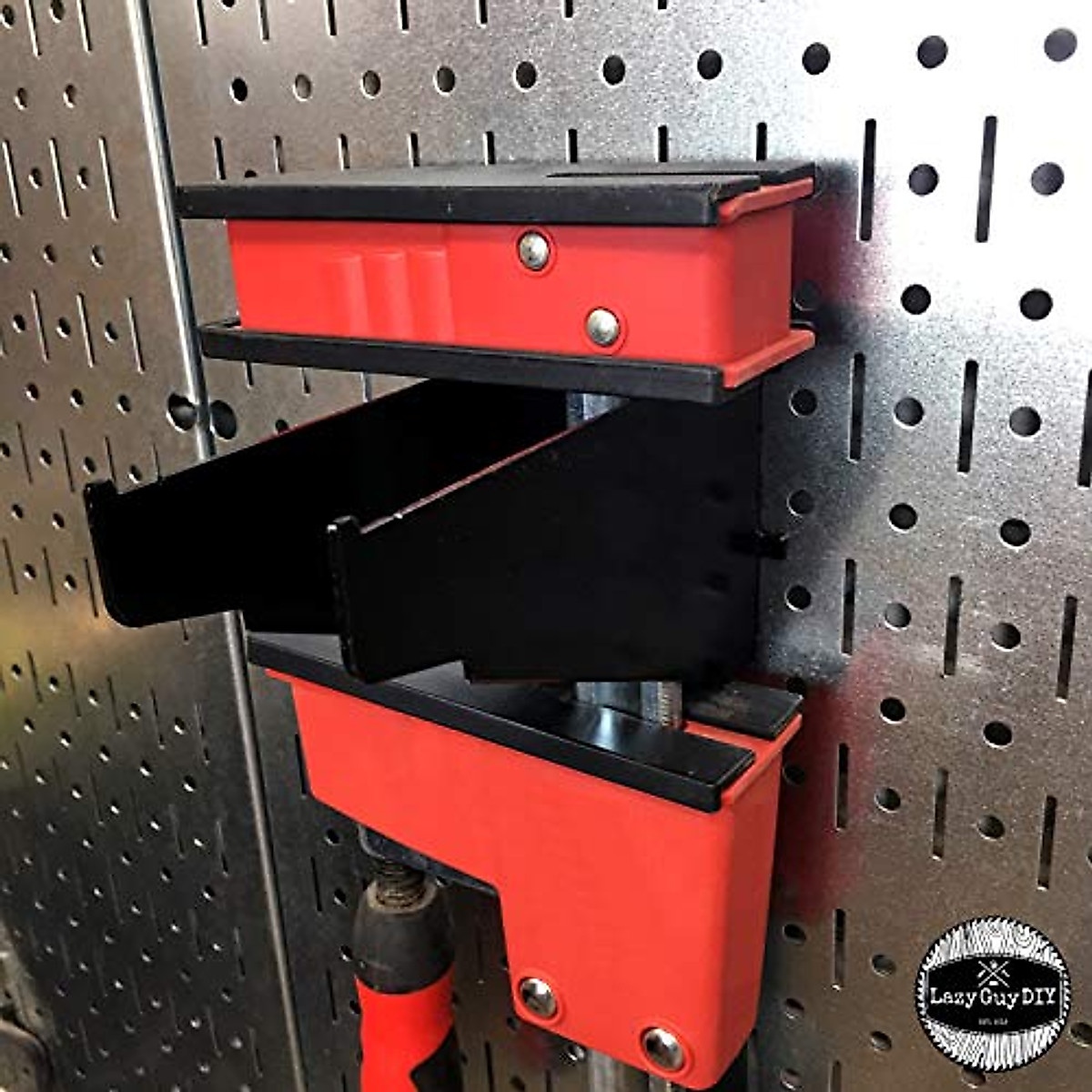 Wall Control Woodworking Tool Storage Organization Kit - Lazy Guy DIY Edition Wood Working Tool Supply Organizer for Do-It-Yourself Woodworkers and Makers (Metallic Pegboard)