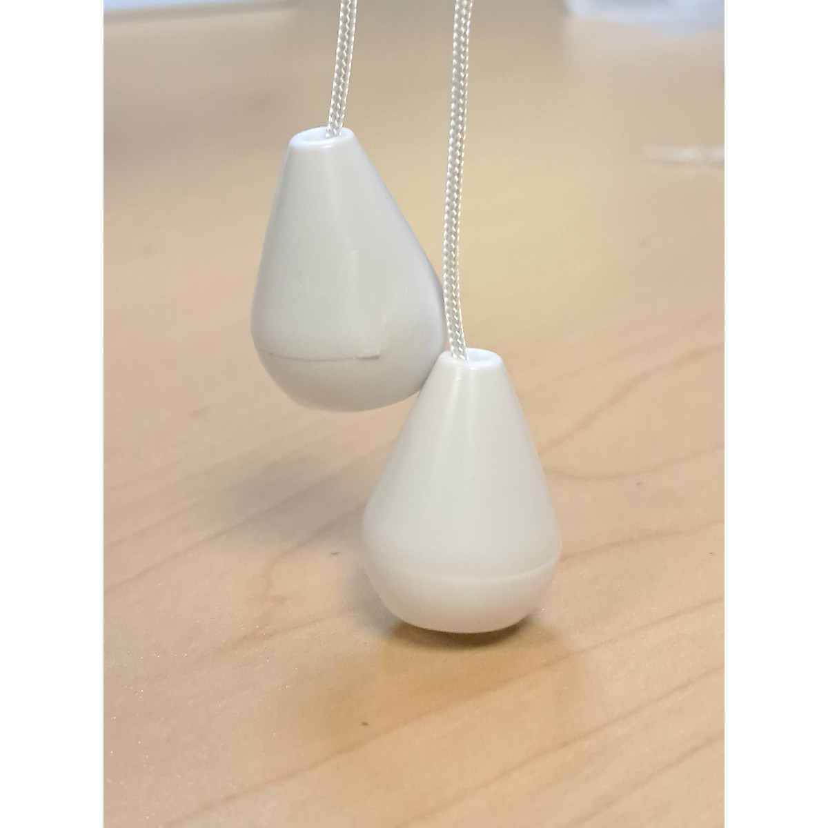 Cord Titler for Horizontal Blinds (Square HP White & Silver, Pack of 1)