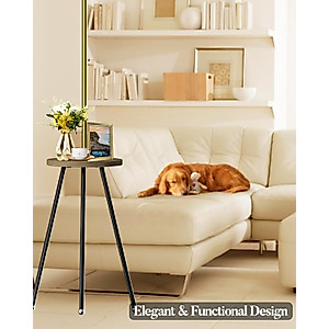 bulbeats 61IN Dimmable Floor Lamp with Shelves, Display Shelf Floor Lamp with Fabric Shade, E26 Bulb, Corner Storage Standing Tall Lamp for Living Room, Bedroom, Office, Bedside