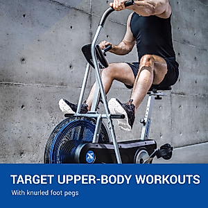 XTERRA Fitness AIR350 Air Bike Ergonomic Design, Comfortable Padded Seat, Heavy Duty Fitness Bike