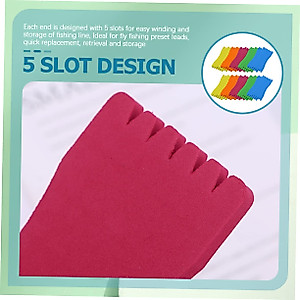 PLAFOPE 100 Pcs foam wrap fishing line storage board sanding blocks fine sandpaper fishing line spools snelled fishing hook dry hands thread stand fishing line winding board cross sponge