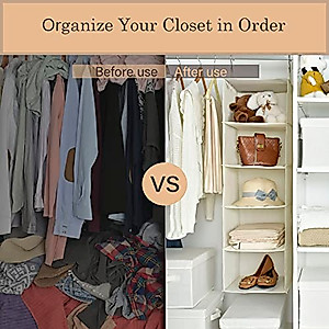 GRANNY SAYS Bundle of 1-Pack Hanging Storage Organizer & 1-Pack Hanging Organizer for Closet