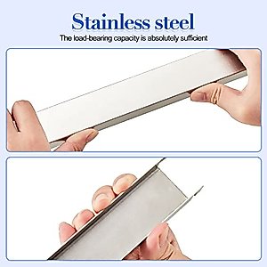 Lateral Front to Back File Rails Front to Back File Bar Rails Hanging File Rails Filing Cabinet Parts Stainless Steel File Drawer Rails 15.76 Inches Long (6 Pieces)