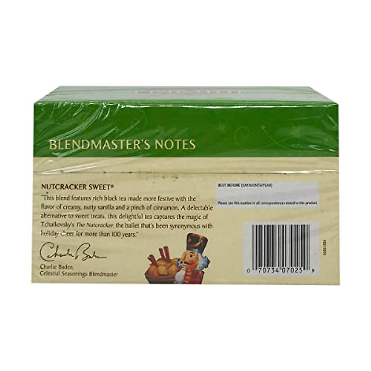 Celestial Seasonings Black Tea, Nutcracker Sweet, 18 Count