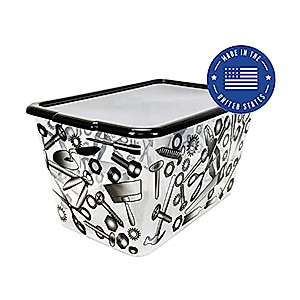 KOOMADE 58 QT Stackable Plastic Storage Bins with Lids, 4-Pack Large Clear Storage Bins for Organizing Garage Closet, Durable Nestable Containers, Made in USA