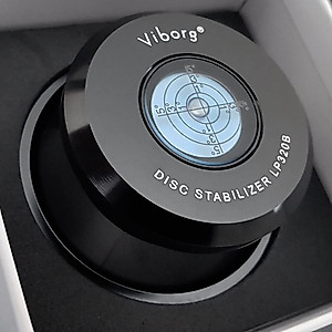 Viborg LP320B Record Weight Turntable Disc Stabilizer 77x41mm Aluminum HiFi Vinyl Clamp 11.3oz LP Phono Record Puck Turntable Level for Vinyl Record Player, Turntables, Phonograph