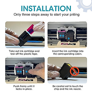 INKONSJOY Remanufactured 67 XL Black Ink Cartridge for HP Printers - 67XL Ink Cartridges for DeskJet 2700 2725 2752 2755 2732 Plus 4100 4152 4155 4140 Envy 6000 6055 6052 Pro 6400 6452 Replacement