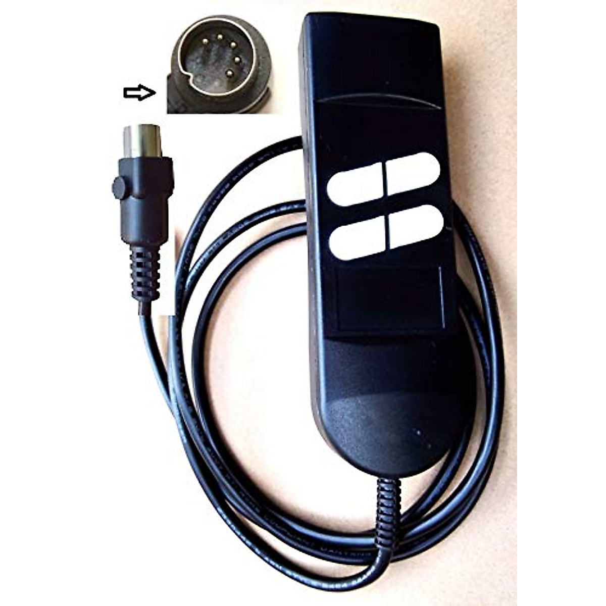 Hmleaf GYG UP/Down 4 Button 5PIN Roll line 180° Electric Sofa Remote Hand Control for OKIN,LIMOSS,Pride,Golden,Berkline Lift Chair or Power Recliner