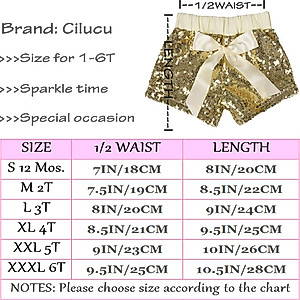 Cilucu Baby Girls Shorts Toddler Sequin Shorts Sparkles on Both Sides Purple 3T