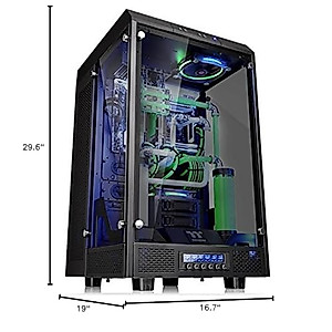 Thermaltake Tower 900 Black Edition Tempered Glass Fully Modular E-ATX Vertical Super Tower Computer Chassis CA-1H1-00F1WN-00