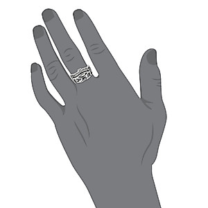 WithLoveSilver 925 Sterling Silver Ancient Egyptian Eye of Horus Symbol of Protection Ring (12)