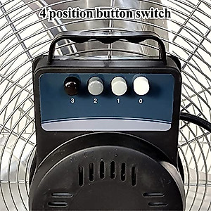 Optimus Industrial Grade 3-Speed High-Velocity Fan, 18 Inches, Chrome, F-4182