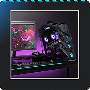 Vetroo K1 Pangolin Mid-Tower ATX PC Gaming Case, Dual Tempered Glass, USB 3.0 I/O Panel High Airflow Computer Case Max 360mm Water Cooler Support (Fans are not Included)