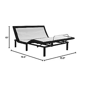 Blissful Nights e4 King Adjustable Bed Frame with Massage, Anti-Snore, Zero Gravity, USB Charging, Under Bed Lights, Wireless Remote Head and Foot Incline