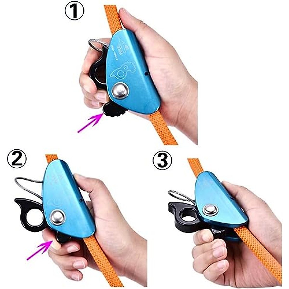 SEAAN Steel Wire Core Flipline Kit 1/2'' x 10FT Flipline for Tree Climbing Lanyard - Adjustable Lanyard, Better Grab, Low Stretch, Cut Resistant