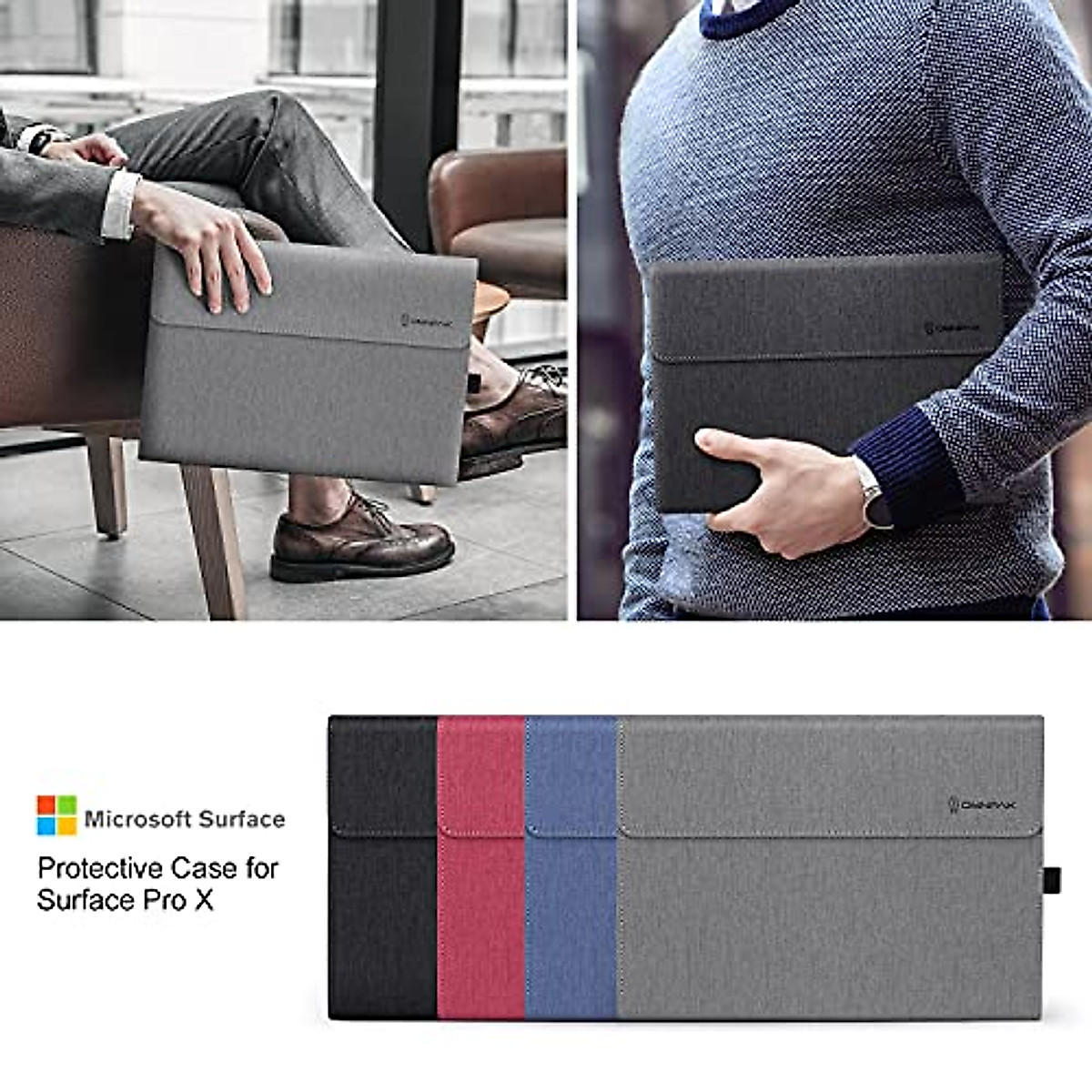 Omnpak Case and Covers for 13 Inch New Surface Pro X(2021/2020/2019),Multiple Angle Slim Light Shell Cover-Compatible with Type Cover Keyboard（Keyboard Not Included）