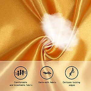 12 Pack 12" x 108" Satin Table Runners, Satin Silk Polyester Gold Table Runner for Party, Wedding Decoration, Gold