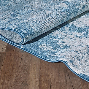 LUXE WEAVERS Abstract Blue 5x7 Area Rug