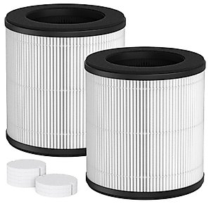 GoKBNY 2-Pack B-D02U True HEPA Replacement Filter Compatible with VEWIOR B-D02U Purifier, 3-Stage Filtration Filters, with Aromatherapy Tablets