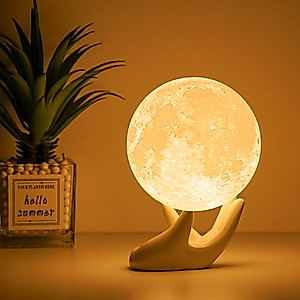 Balkwan Moon Lamp for Kids - 3D Magical Globe Ball for Space Decor - Classical Moon Night Light - Dimmable and Touch Control Design,Birthday Gifts for Women,Kids,Child and Baby Home Decor